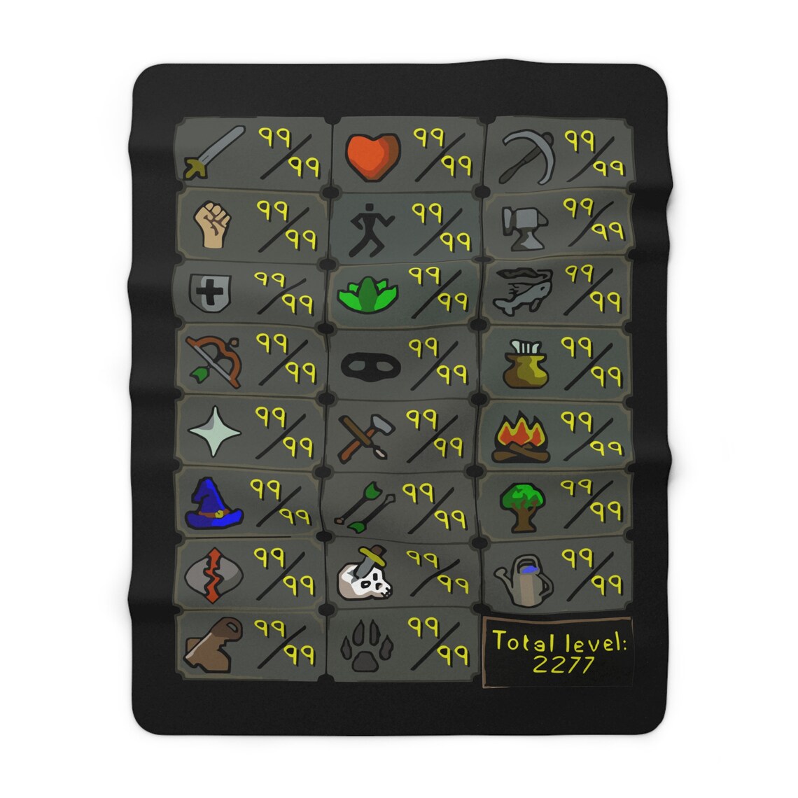 Custom Osrs Sherpa Fleece Blanket, Oldschool Runescape Max Skills Soft ...