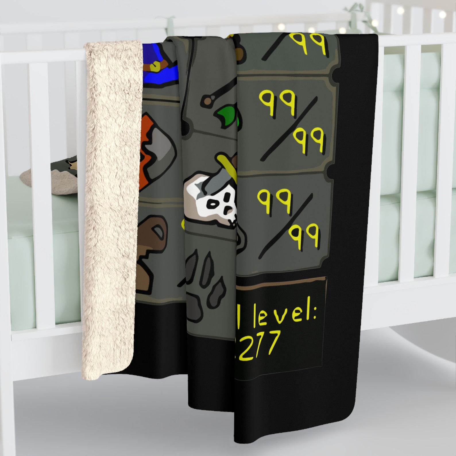 Custom Osrs Sherpa Fleece Blanket, Oldschool Runescape Max Skills Soft ...