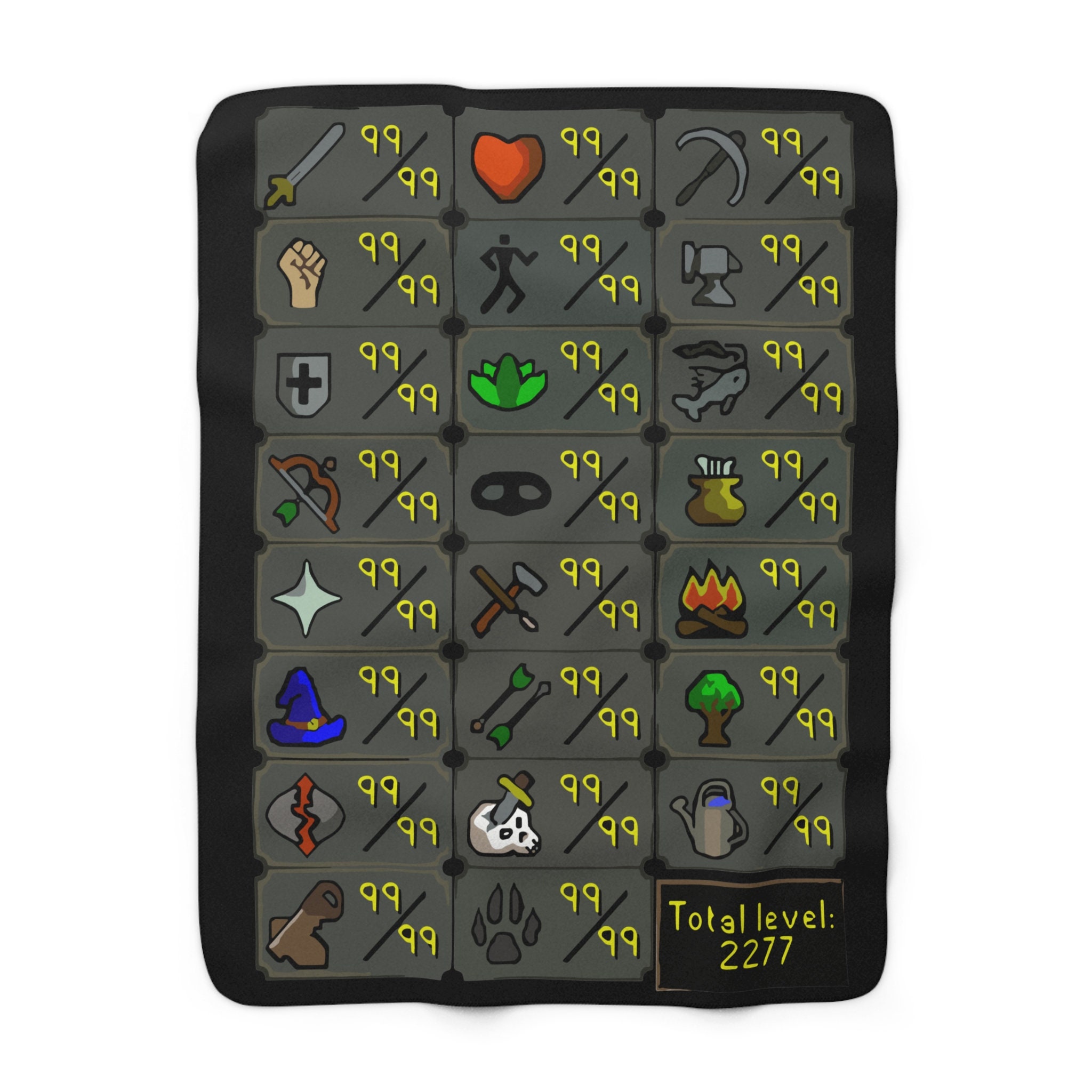 Custom Osrs Sherpa Fleece Blanket, Oldschool Runescape Max Skills Soft ...