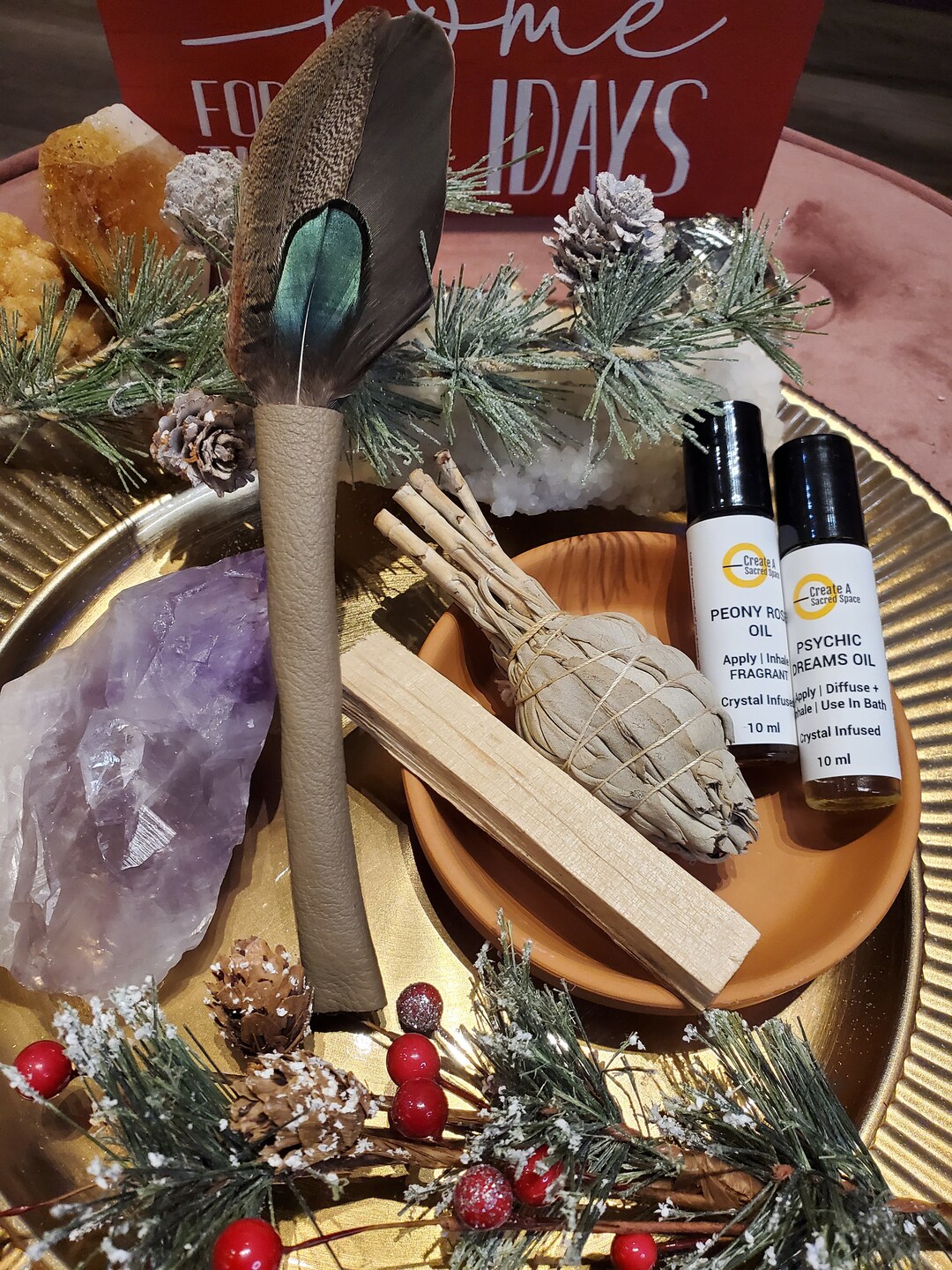 Smudging Kit, Smudge Feather Set, Smudging Set - Etsy