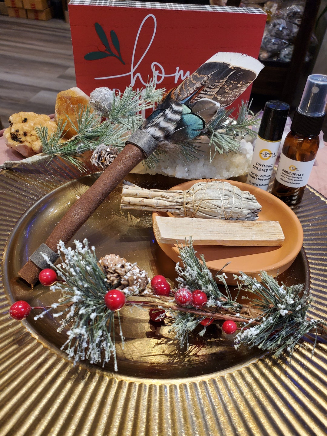 Smudge Feather 6 Piece Set, Sage Feather, Feather Fan - Etsy