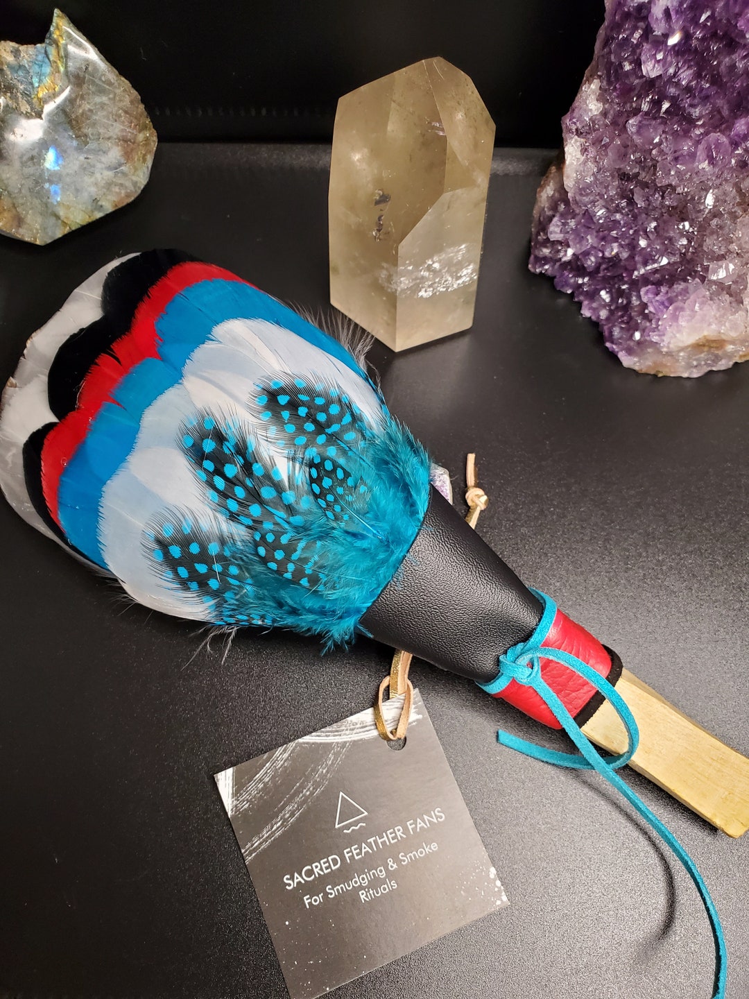 Smudge Feather Fan, Sage Feather Fan, Prayer Feather Fan, Shaman ...