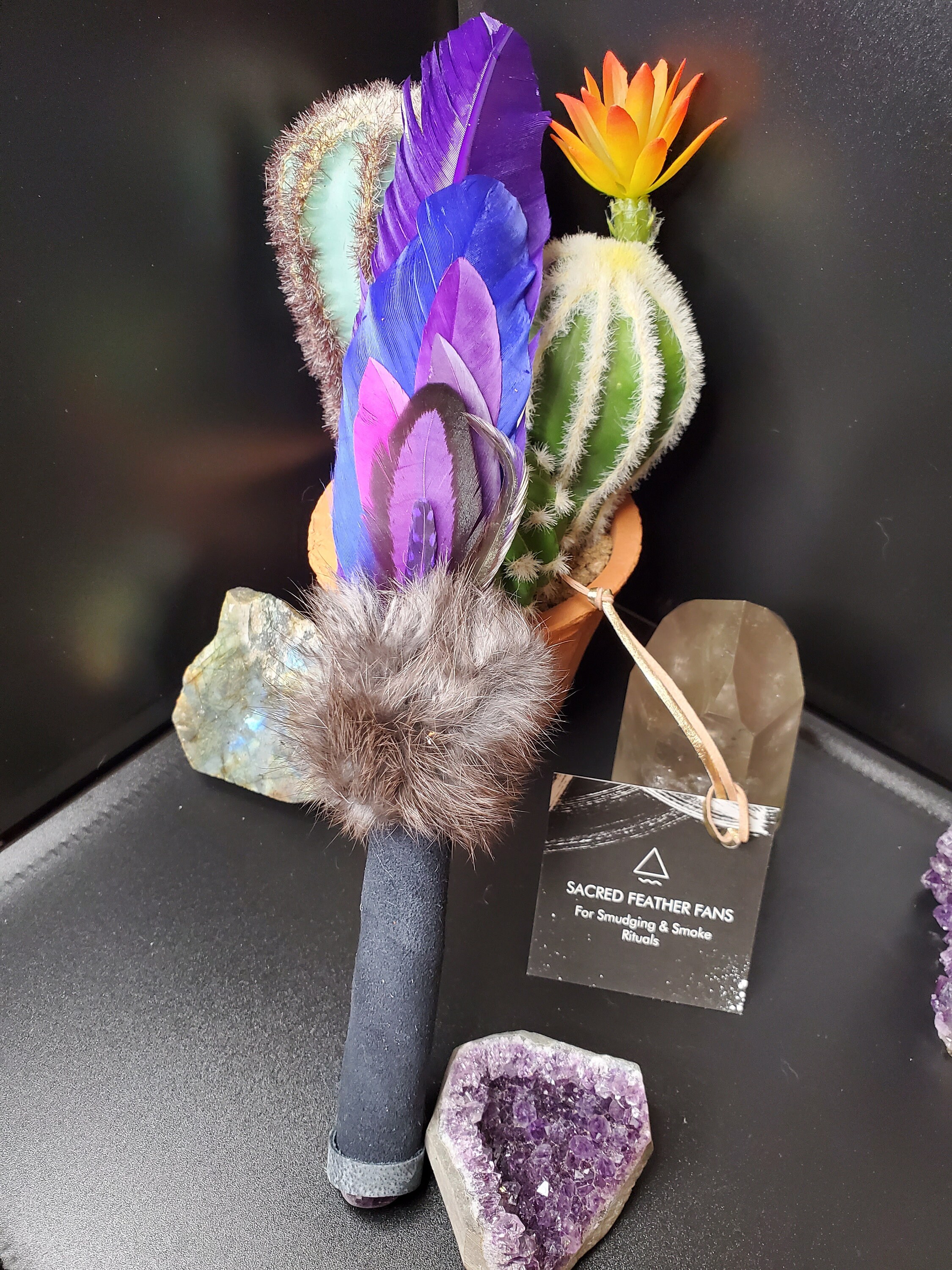 Smudge Feather, Sage Feather, Prayer Feather Fan, Feather Fan, Shaman ...