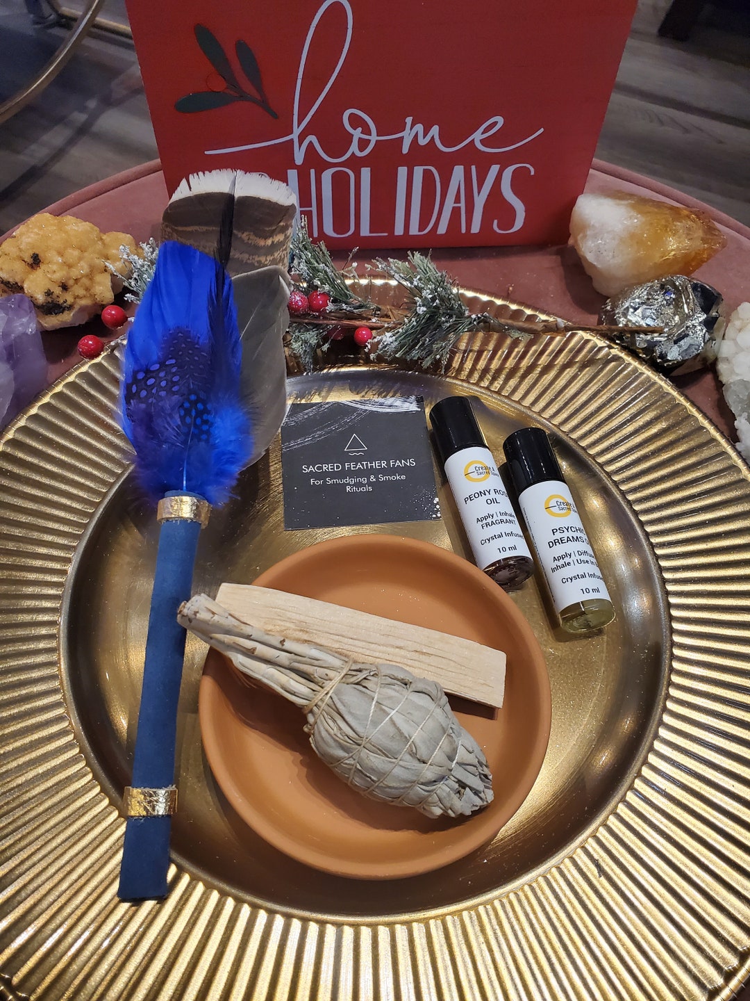 Smudging Set, Smudging Kit, Smudge Feathers - Etsy