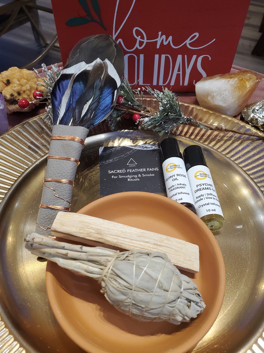 Smudging Set, Smudge Feather, Saging Kit - Etsy