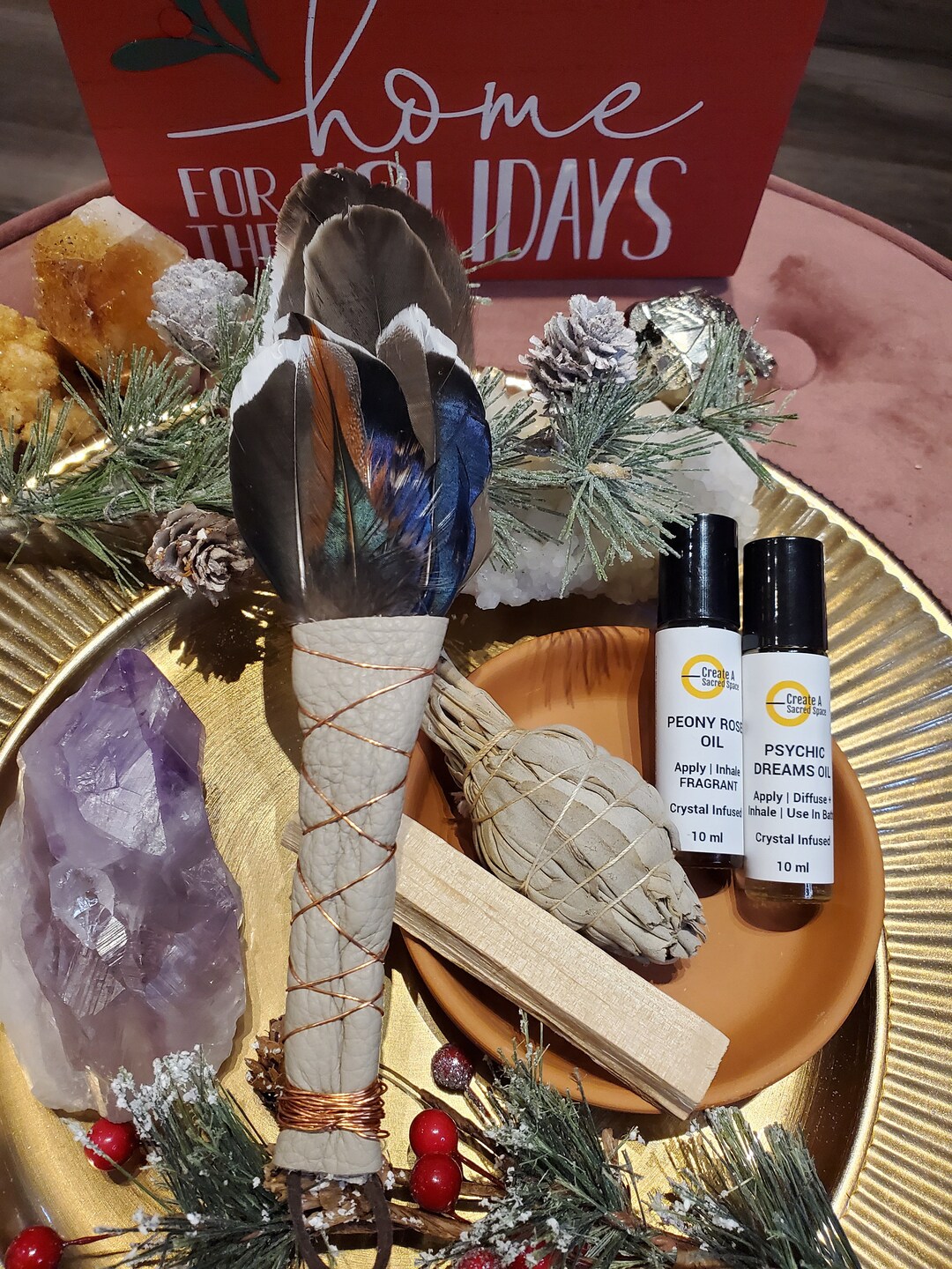 Smudge Feather, Smudge Set, Feather Fan, Sage Feather - Etsy