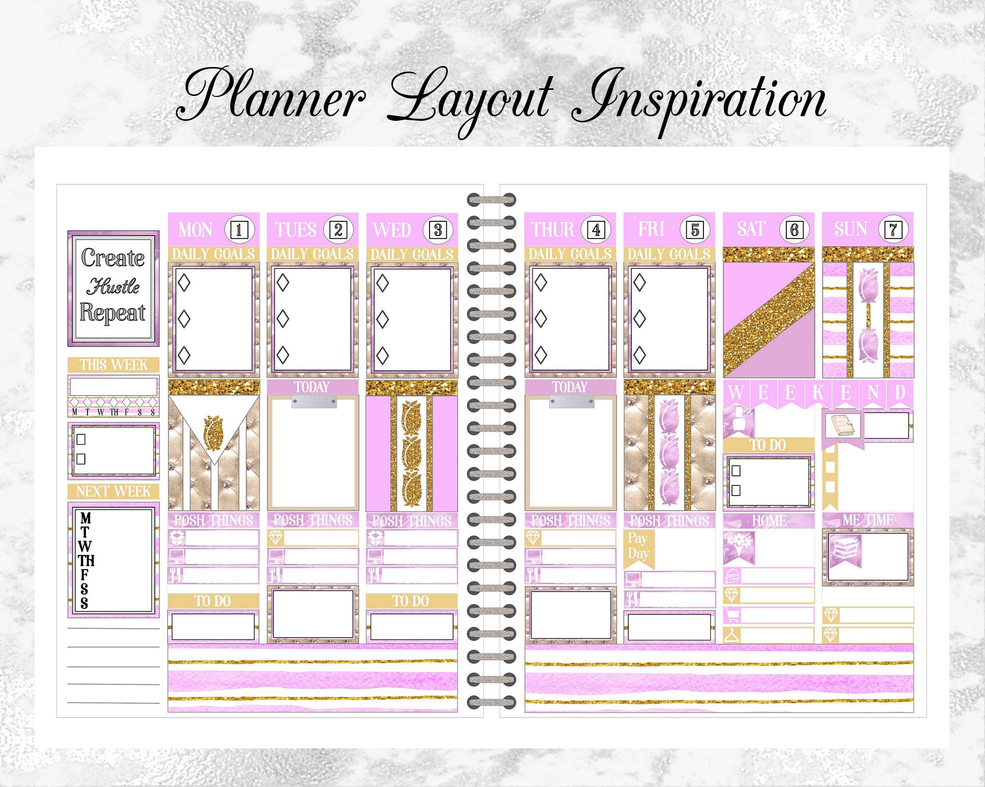 Printable Planner Stickers Weekly Sticker Kit Erin Condren | Etsy