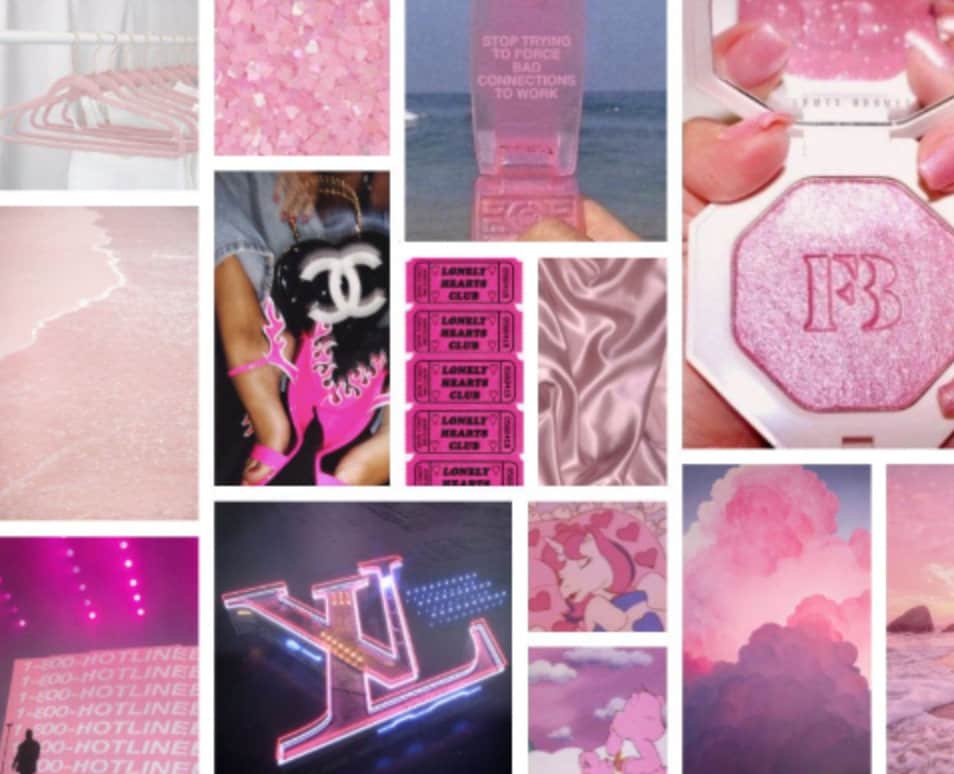 Soft Pink Girly Photo Wall Collage Kit - 100 Pieces DIGITAL DOWNLOAD - Etsy