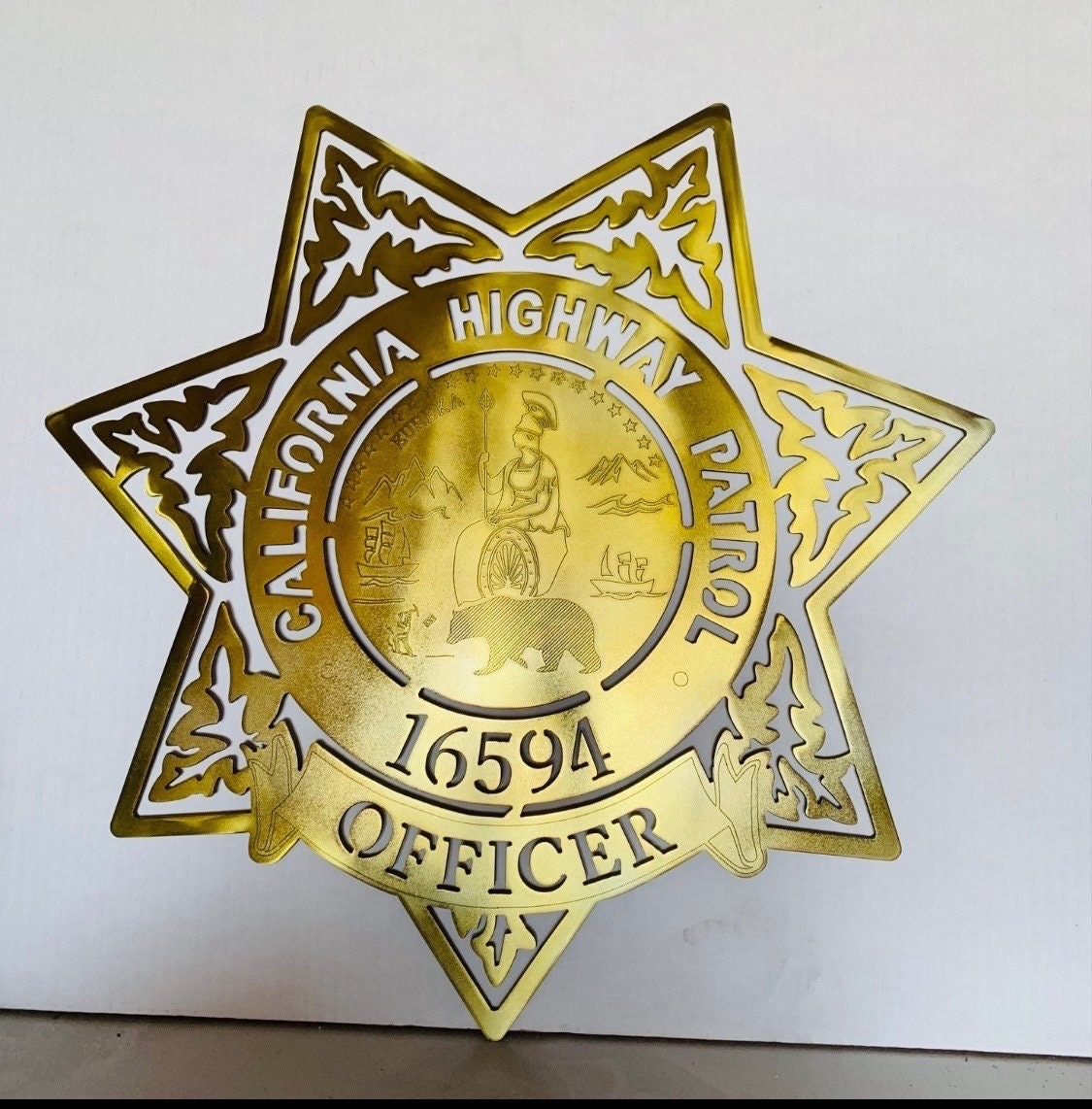 California Highway Patrol Plasma Cut Badge - Etsy