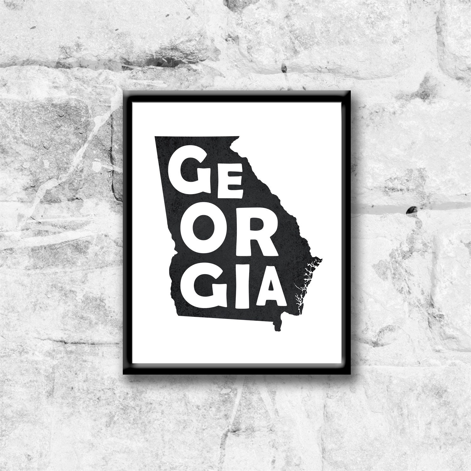 Printable Georgia Art Print, Wall Art , USA State Maps, GA Poster ...