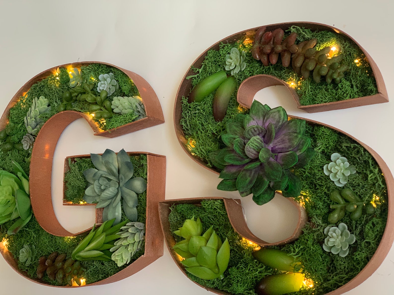Succulent Letter Decor/home Decor/personalized Letter - Etsy