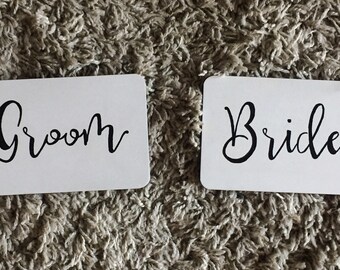 Bride and groom sign | Etsy