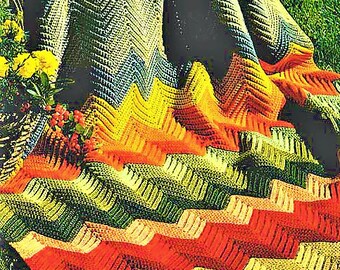 Ripple Afghan Pattern | Etsy