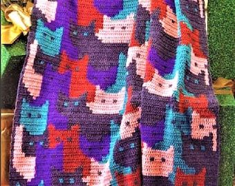 Cat Blanket Pattern | Etsy