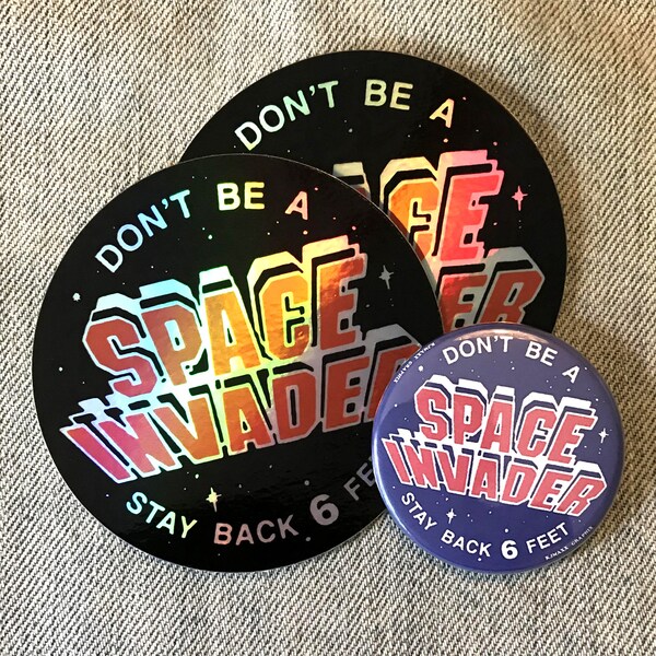 Space Invader Stickers - Etsy