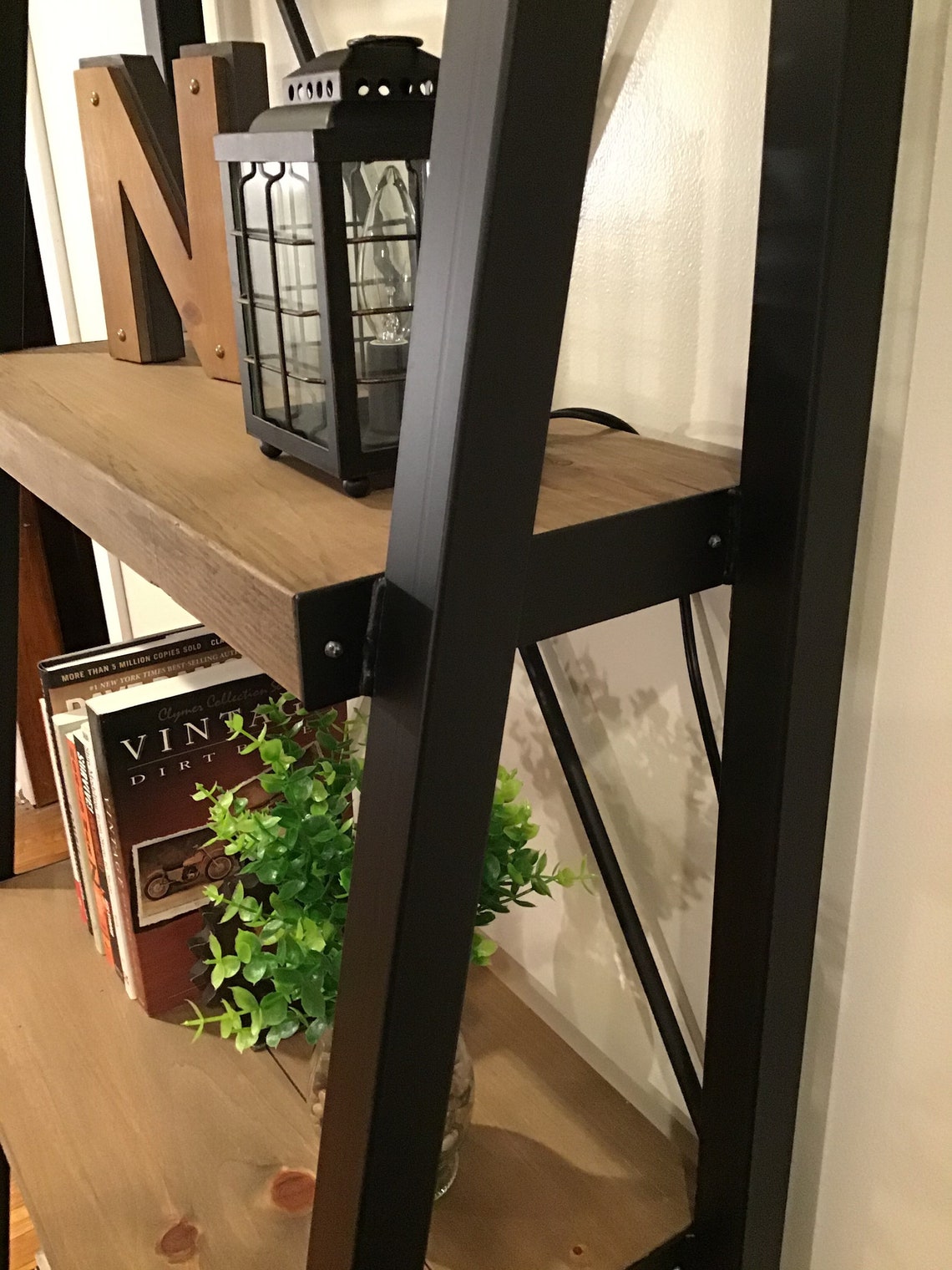 Industrial Ladder Shelf FREE SHIPPING Farmhouse | Etsy