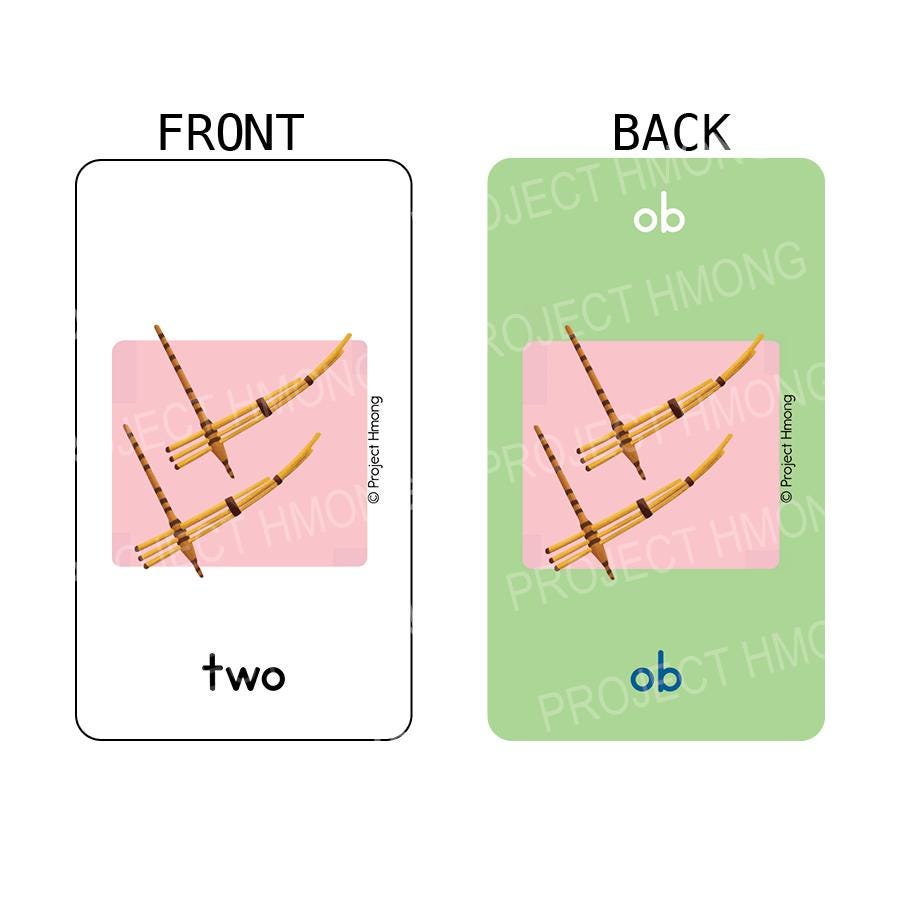Bilingual Hmong Flashcards English/white Hmong/mong Leng for Toddlers ...
