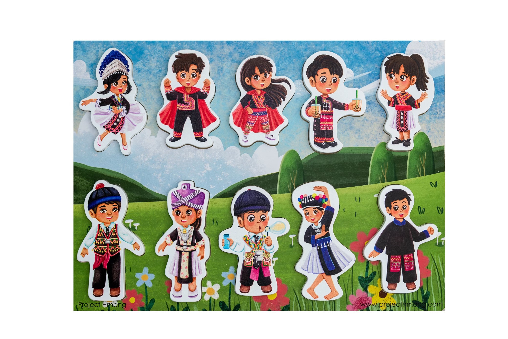 Hmong Kids Wooden Chunky Puzzle - Etsy