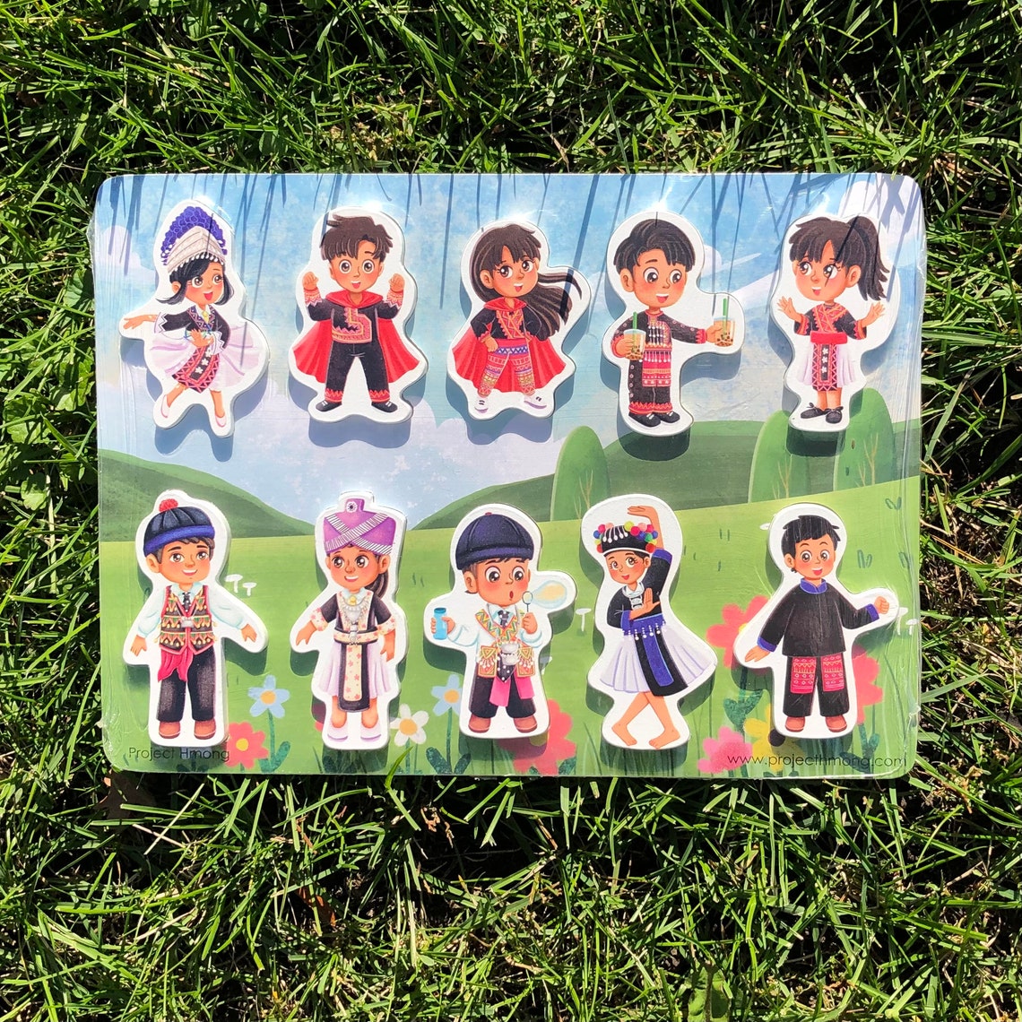 Hmong Kids Wooden Chunky Puzzle - Etsy