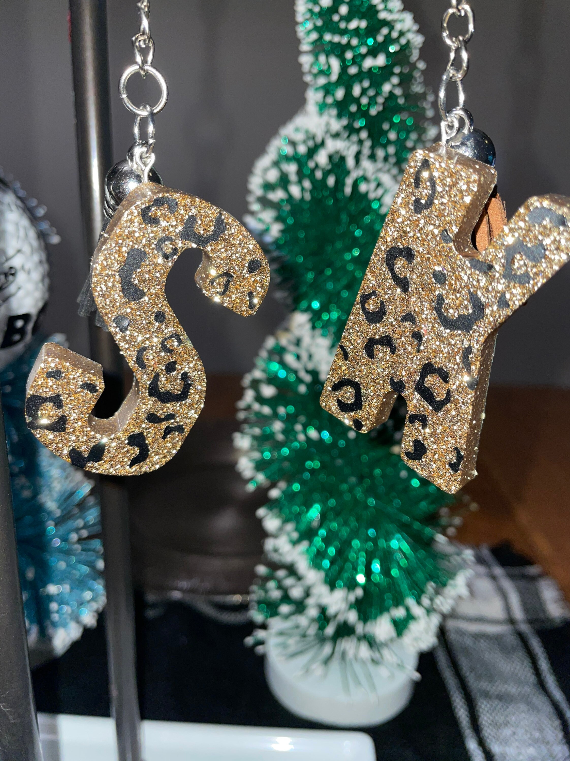 Cheetah Print Letter Keychain/ Animal Print Letter Keychain - Etsy UK