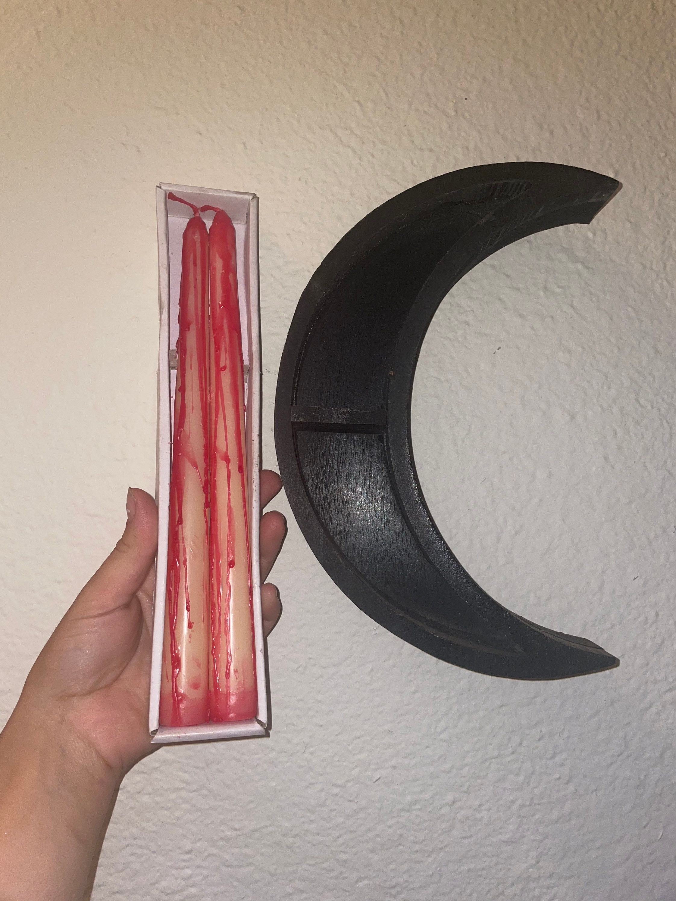 Dripping Blood Taper Candle Sticks Set of Two - Etsy