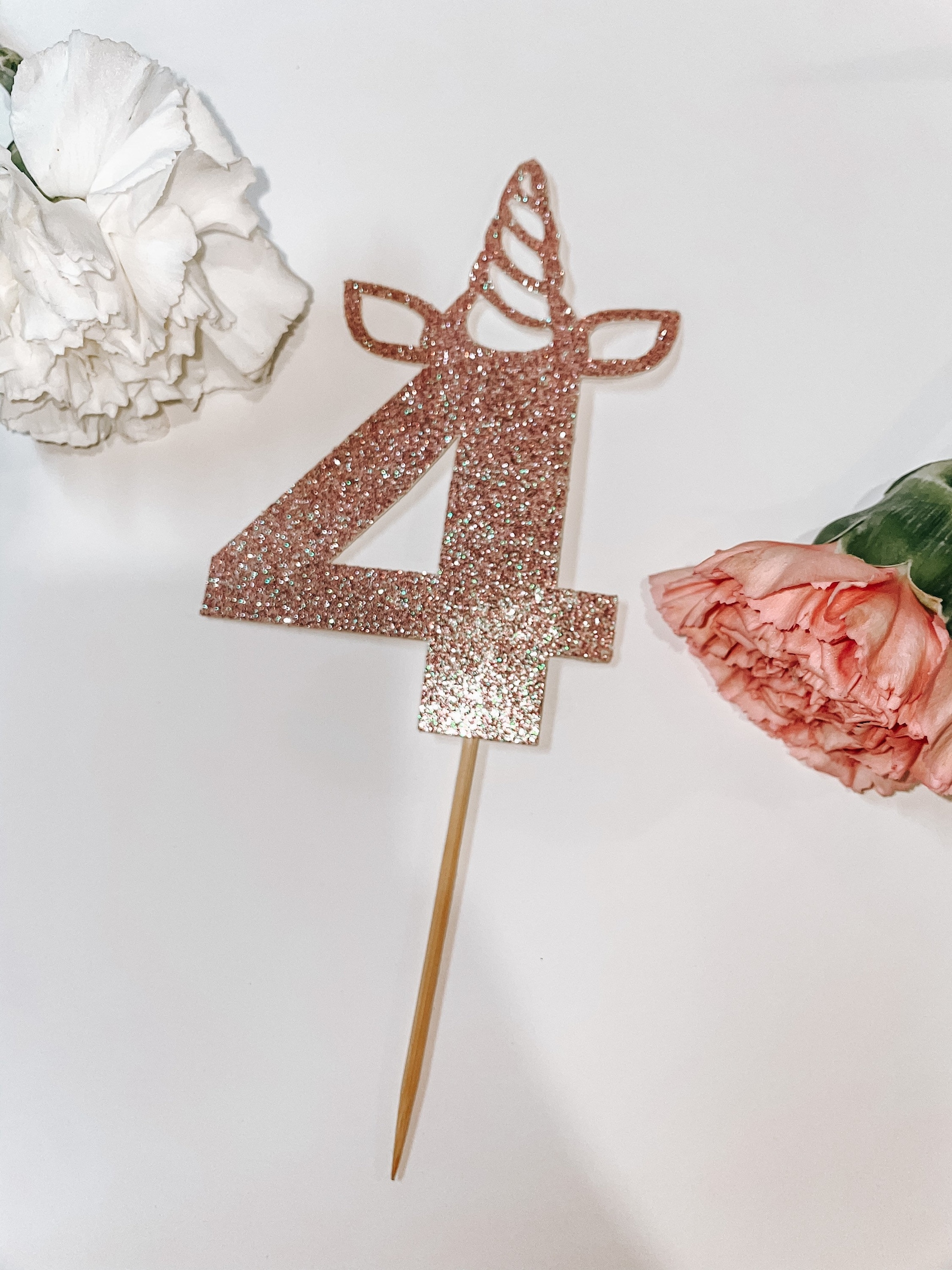 Unicorn 4th Birthday Cake Topper - Etsy