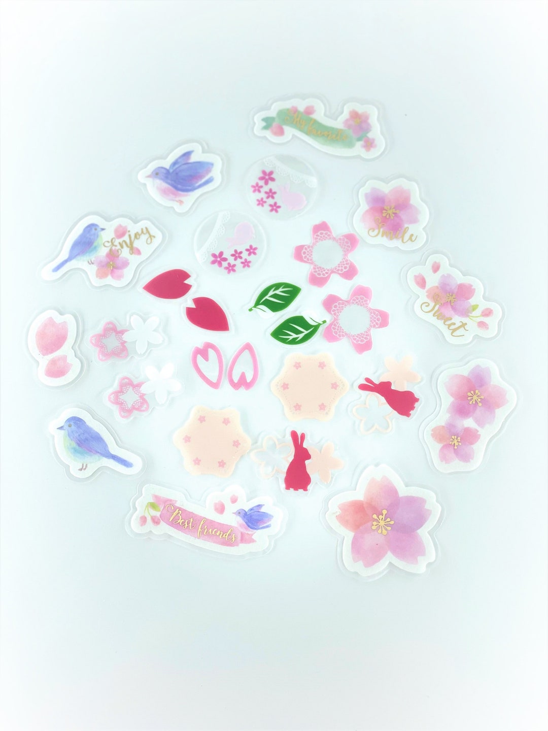26pc Bullet Journal & Scrapbooking Sticker Mix Pack - Sakura/ Cherry ...