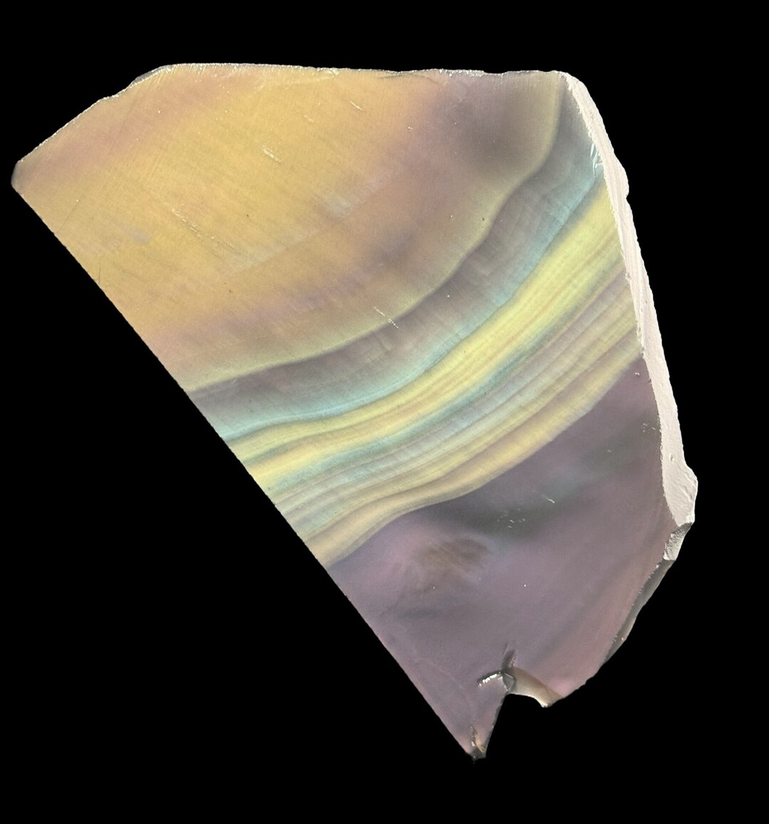 RAINBOW OBSIDIAN SLAB Large Unpolished Lapidary Rough Raw Rock Mineral ...