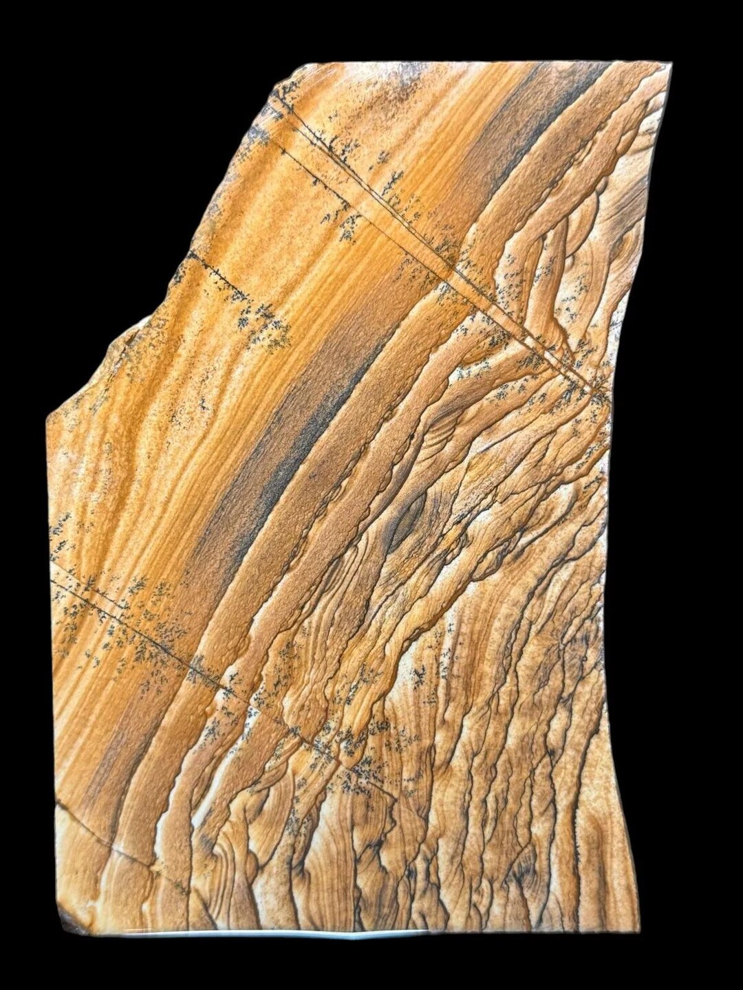 African Queen Picture Jasper Slab - Large Unpolished - 9.63oz Lapidary ...