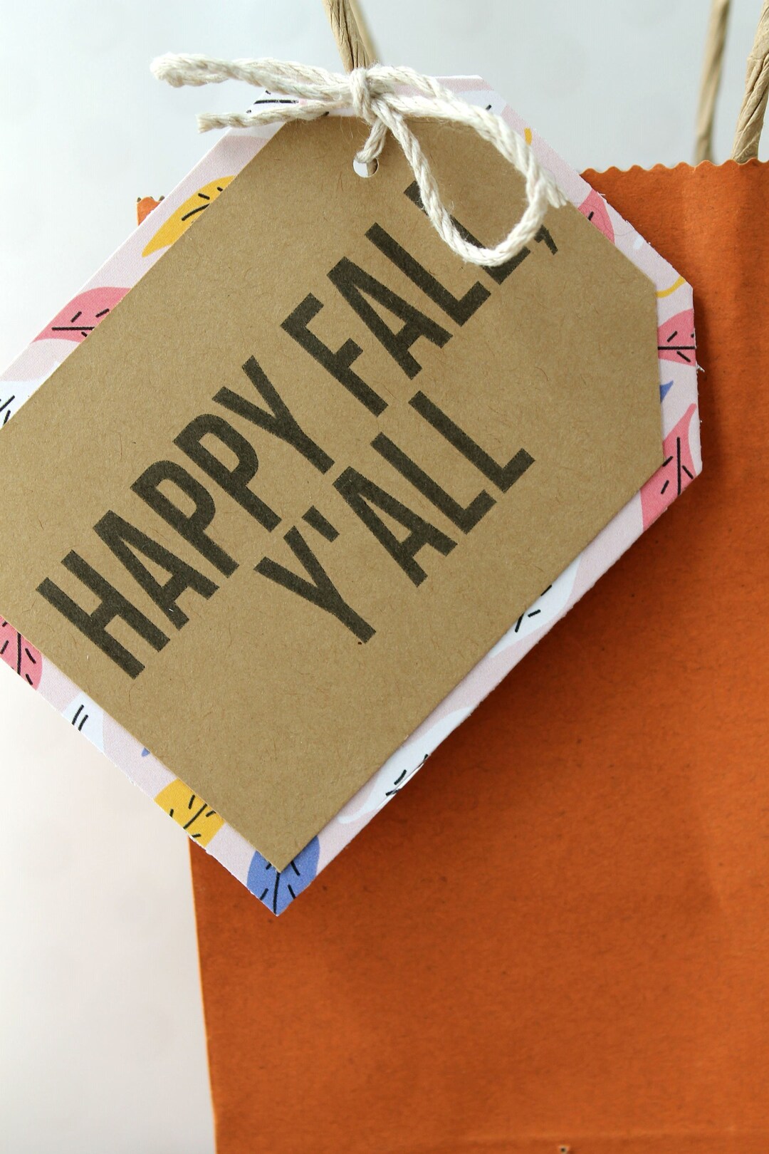 Autumn- Happy Fall Y'all Gift Tags - BLOCK LETTERS - Party Décor - Etsy