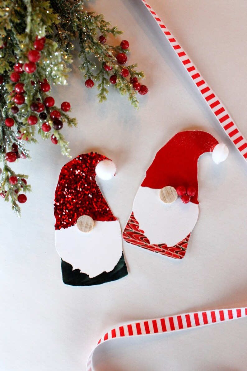 Holiday Gnome Christmas Gift Tag (hand Made) - 8 per Set - Holiday Tag ...