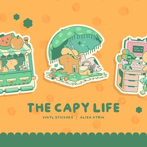 The Capy Life Sticker Set - Etsy