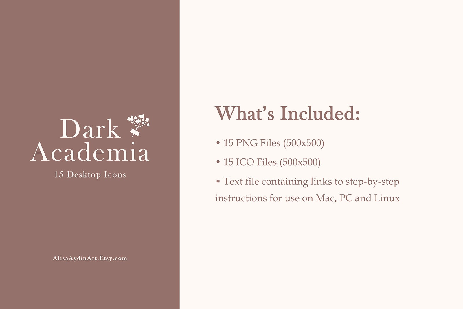 Dark Academia Icon Set - Etsy
