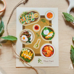Thai Food Sticker Sheet - Etsy