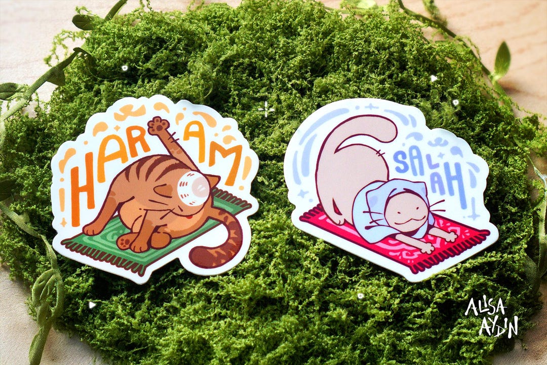 Praying Cats Stickers - Etsy