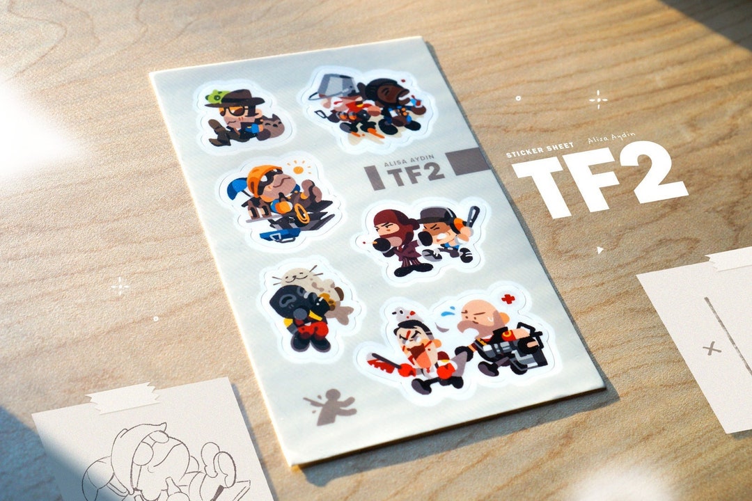 TF2 Sticker Sheet - Etsy