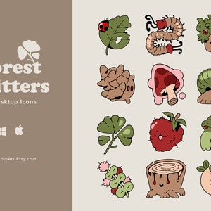 Forest Critters Icon Set - Etsy
