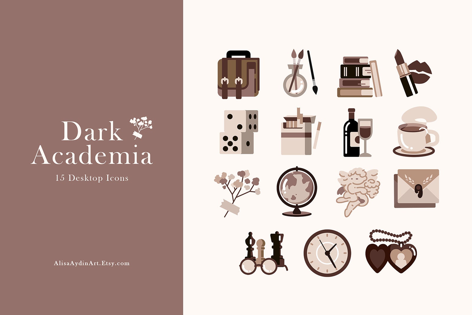 Dark Academia Icon Set - Etsy