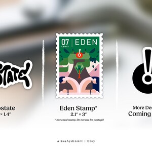 Eden Stamp Sticker - Etsy