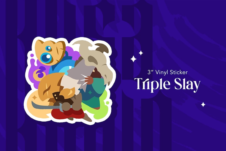 Triple Slay Sticker - Etsy