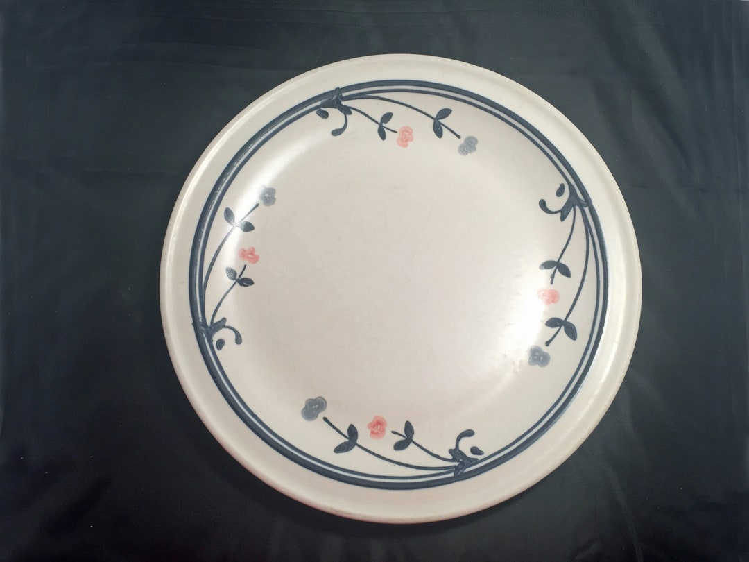 Stoneware Dinnerware Plate, Blue Flower Plate, Vintage Pfaltzgraff ...