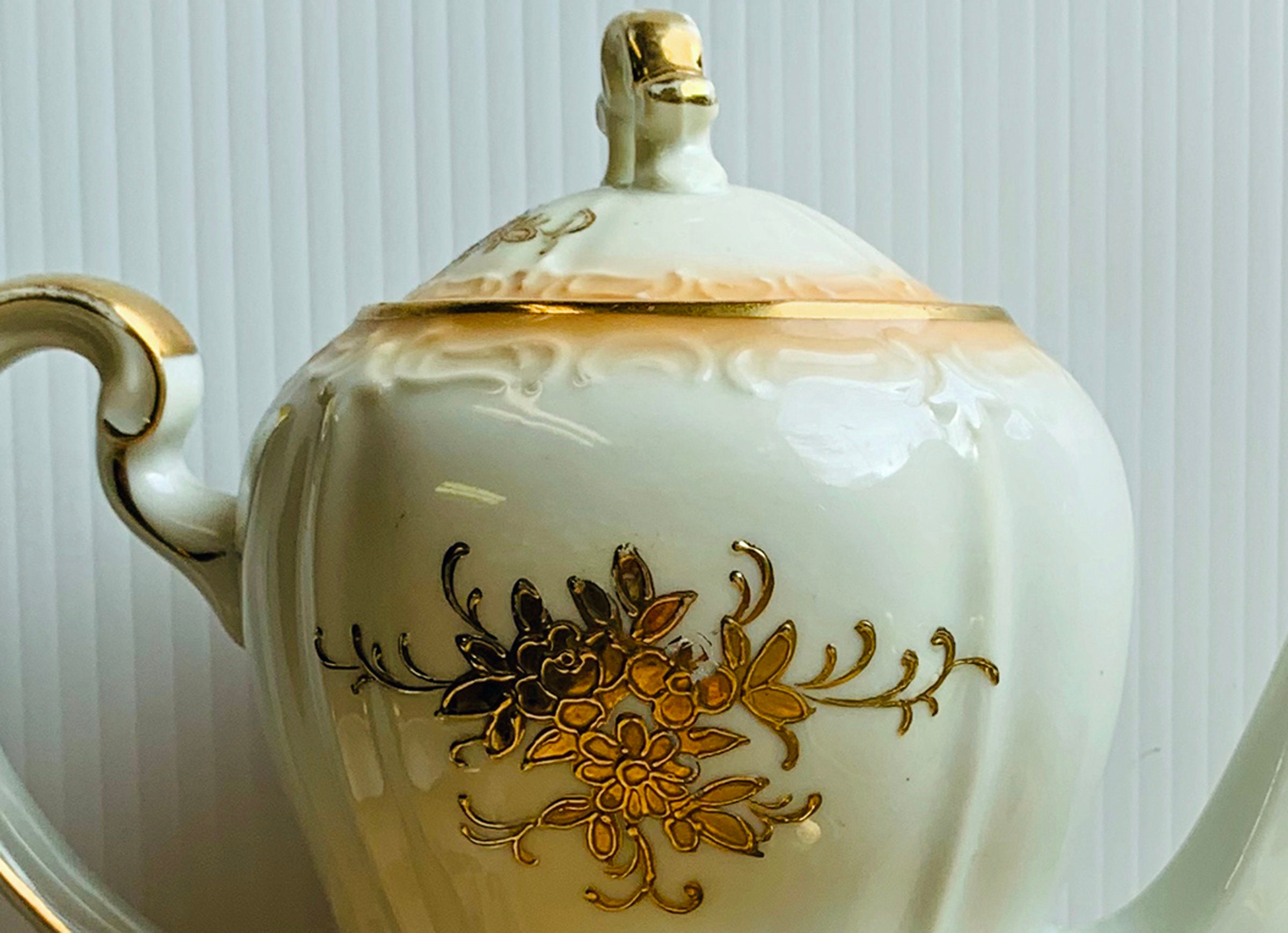 Gold Tea Set Gilded Victorian Chocolate Pot Set With Sugar - Etsy