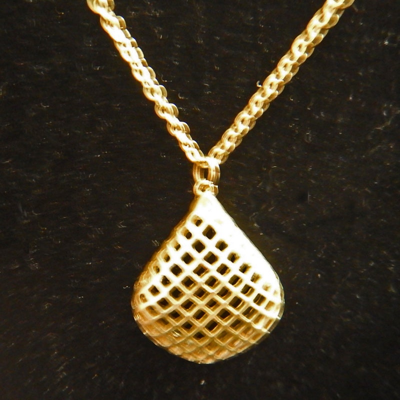 Long Gold Pendant - Etsy