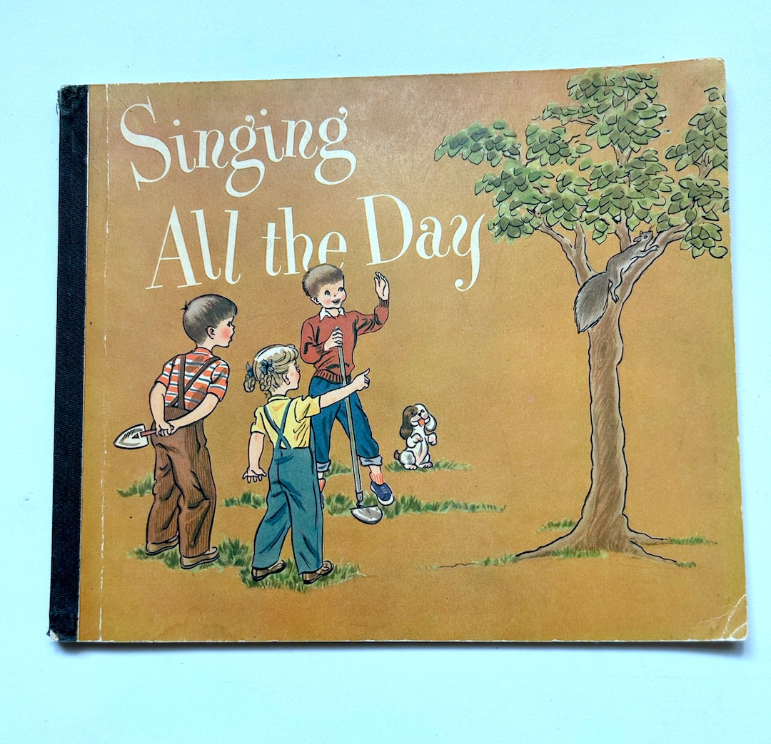 Vintage Illustrated Children's Song Book for Toddlers and Kids Gifts ...