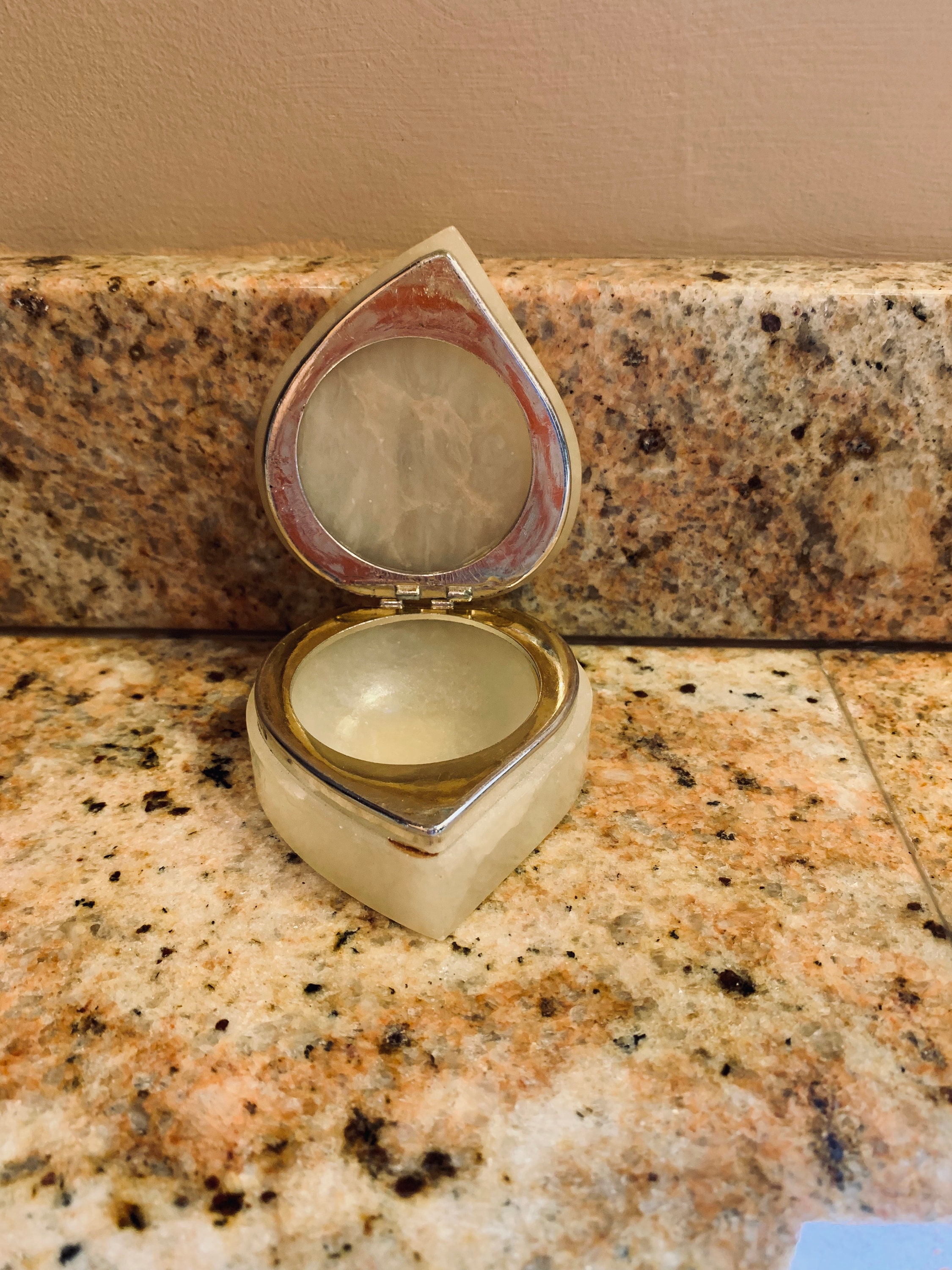 Genuine Alabaster Italian Hand Craved Jewelry Box Earring - Etsy UK