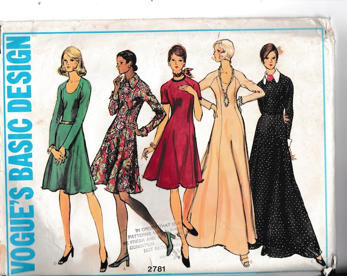 1970s Vogue Plus Size Maxi Dress Sewing Pattern - Bohemian Style, Size ...