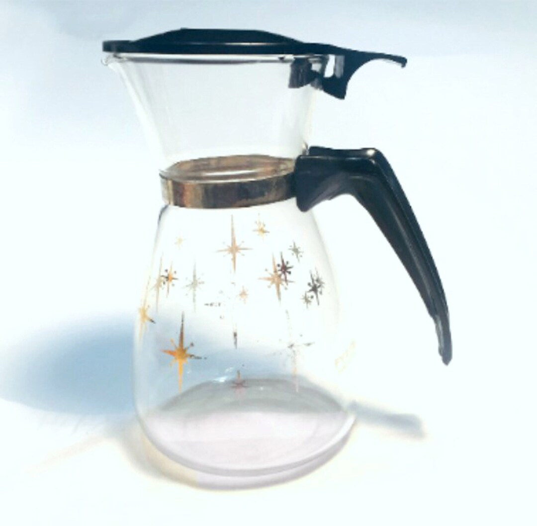 Vintage Pyrex Gold Starburst Coffee Tea Carafe, Midcentury Modern 1950s ...