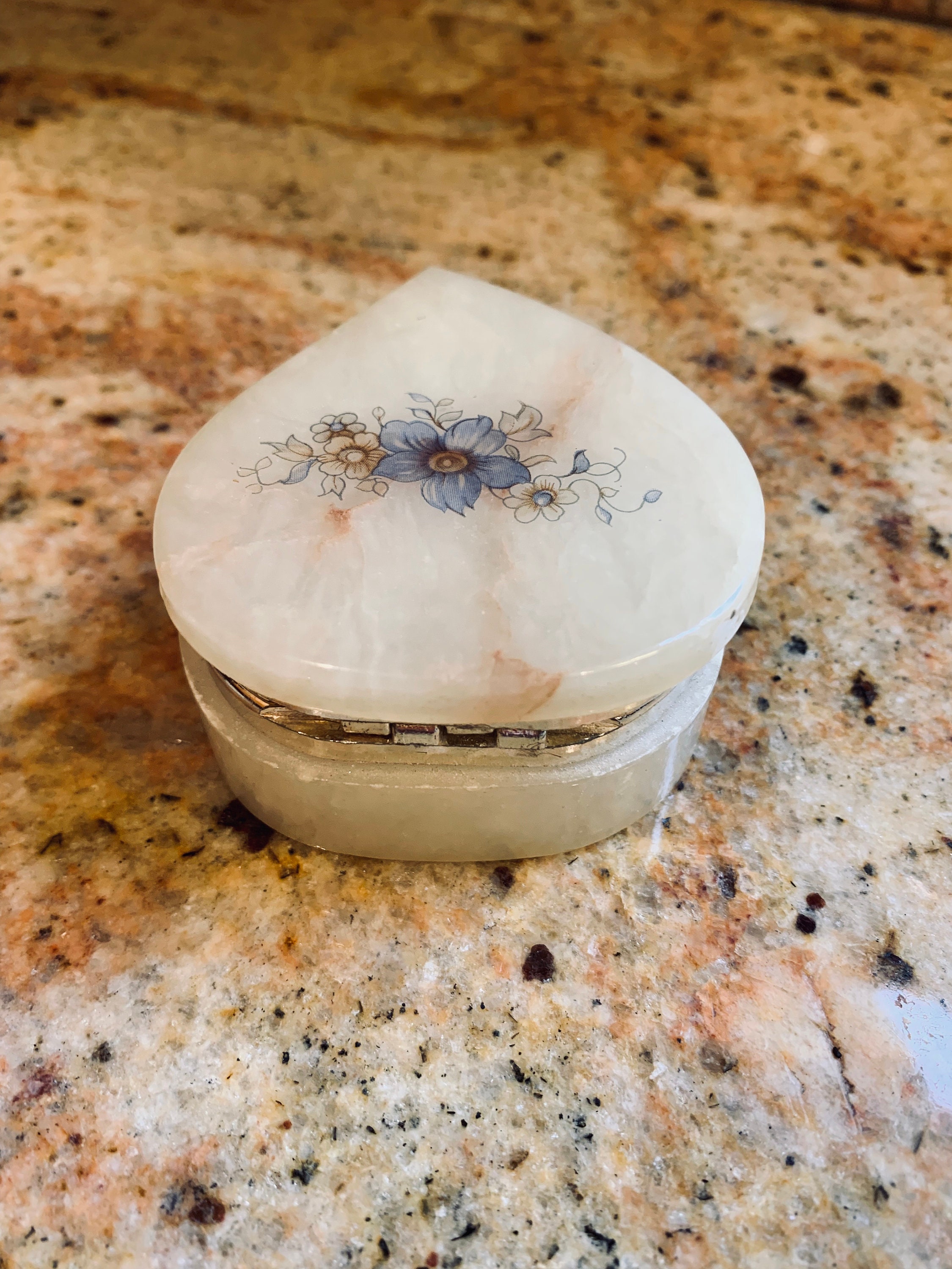 Genuine Alabaster Italian Hand Craved Jewelry Box Earring - Etsy UK