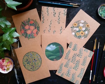 Hand painted card | Etsy