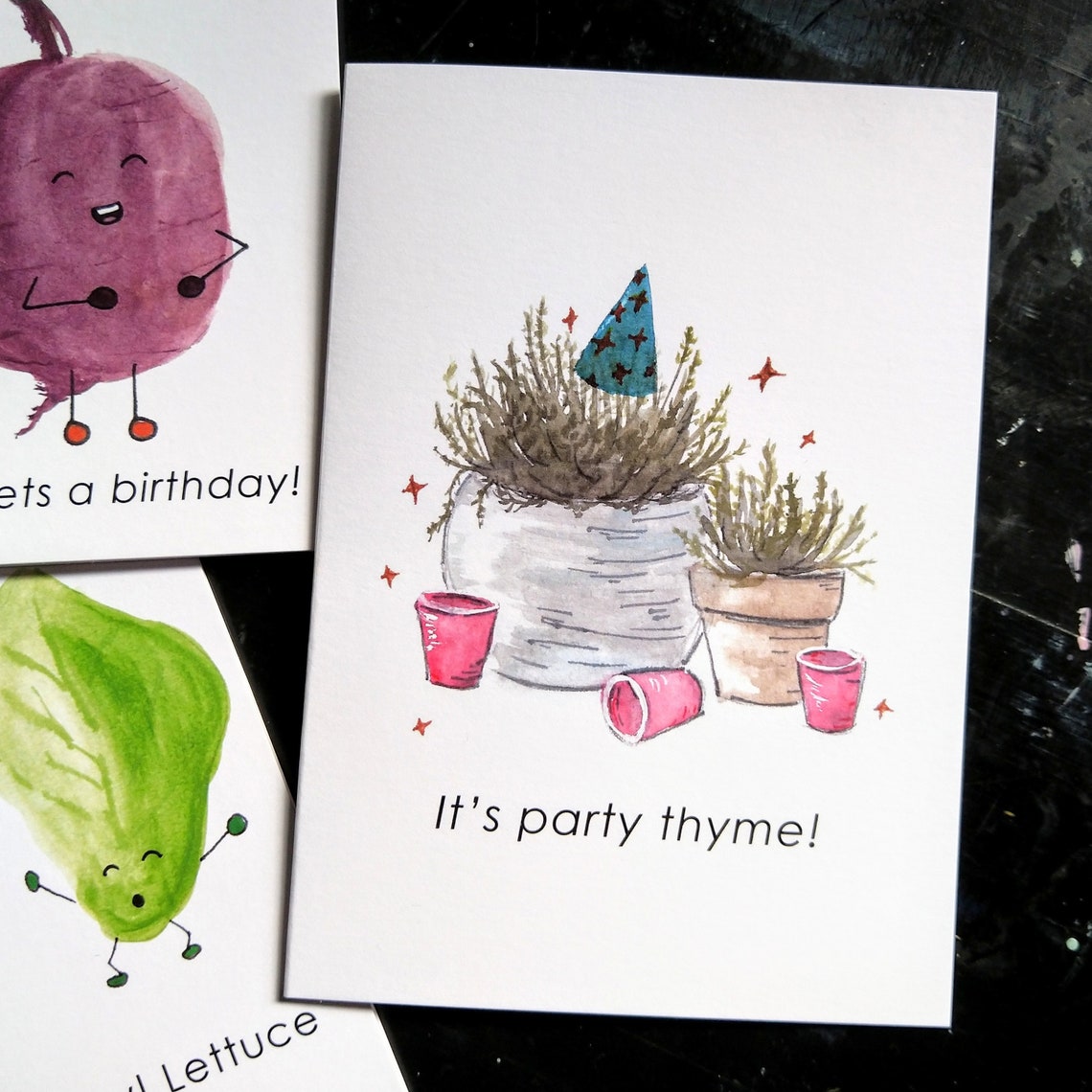 Vegetable Pun Birthday Cards Funny Birthday Cards Punny | Etsy